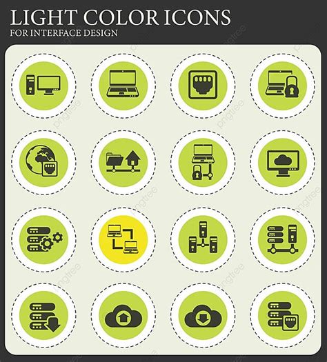 Server Icon Set Network Upload Vector Vector Network Upload Vector
