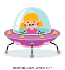 Cartoon Illustration Spaceship Stock Vector Royalty Free 2456246147 Shutterstock