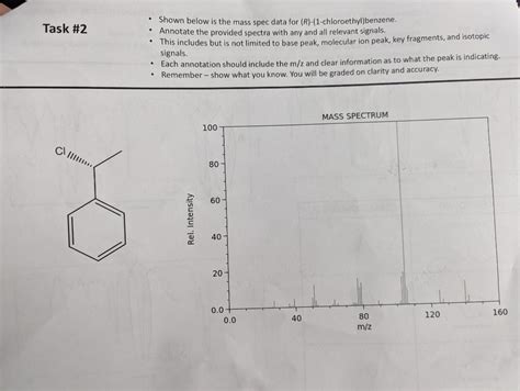 Solved Shown Below Is The Mass Spec Data