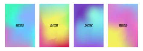 생생한 색상 그라데이션이 있는 흐릿한 배경 집합입니다 브로셔 표지 포스터 및 전단지를 위한 밝은 그래픽 템플릿 모음입니다 0명에 대한 스톡 벡터 아트 및 기타 이미지