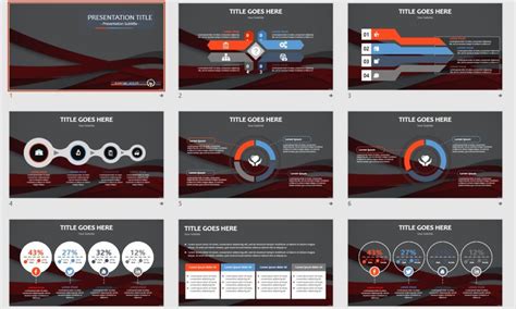 Abstract Red PowerPoint 110146