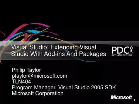 Ppt Visual Studio Extending Visual Studio With Add Ins And Packages