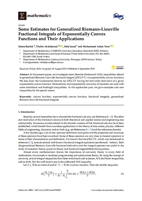 Pdf Some Estimates For Generalized Riemann Liouville Fractional