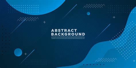 Modern Colorful Geometric Background Blue Navy Elements With Fluid Gradient Dynamic Shapes