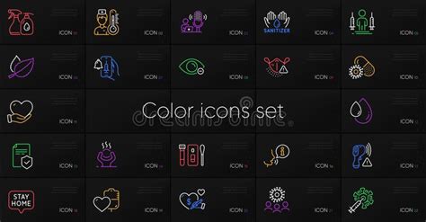 Set Of Vaccine Announcement Hand Sanitizer And Difficult Stress Line Icons For Design Vector