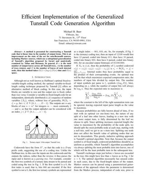 Efficient Implementation Of The Generalized Tunstall Code Hkn