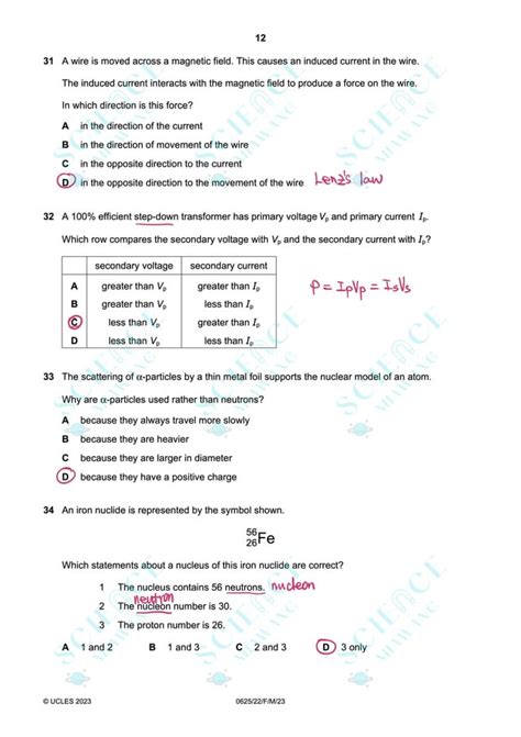 Igcse 2023 Feb Mar Paper 0625 Physics With Explained Answers R Igcse
