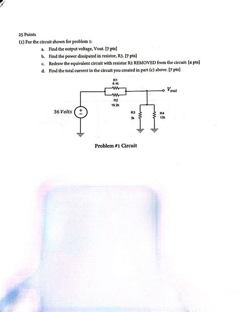 Solved 25 Points 1 For The Circuit Shown For Problem 1 A Chegg Com