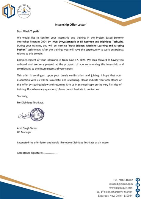 Vivek Tripathi On Linkedin Datascience Ai Ml Internship Iitroorkee Diginiquetechlabs