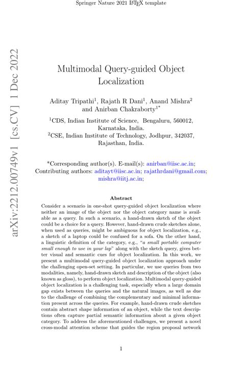 PDF Multimodal Query Guided Object Localization