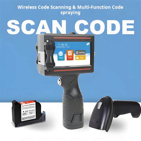 127mm Portable Handheld Inkjet Batch Code Printer Handheld Inkjet Gun