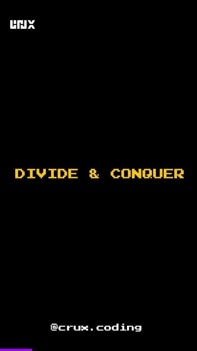 Divide And Conquer Explained In 60 Seconds ⚡ Hindi Youtube