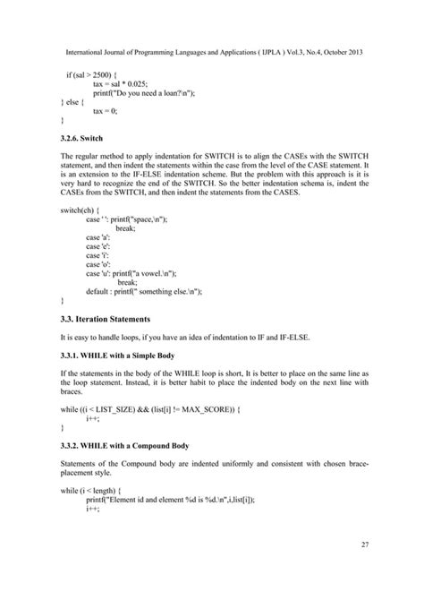 Impact Of Indentation In Programming Pdf Programming Languages Computing