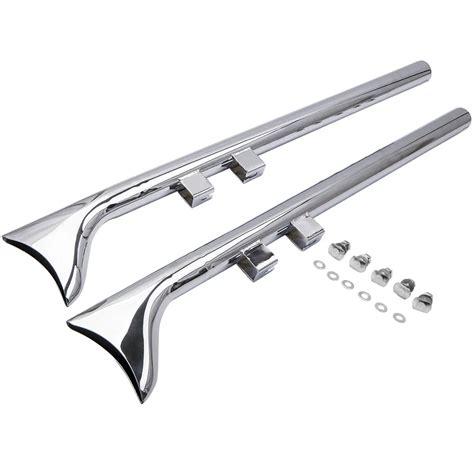 크롬 36 피쉬 테일 슬립 온 배기 파이프 할리 투어링 로드 1995 2016 용 Aliexpress