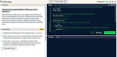 datacamp Course Outline Daily XPO о во Exercise Chegg
