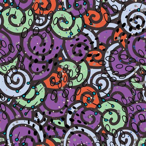 Premium Vector Seamless Abstract Background With Dots Circles Curls Infinity Dotted