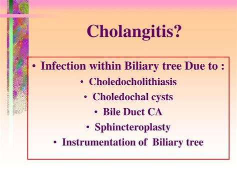 Cholangitis Triad