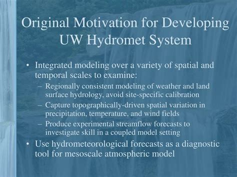 Ppt Forecasting Streamflow With The Uw Hydrometeorological Forecast System Powerpoint