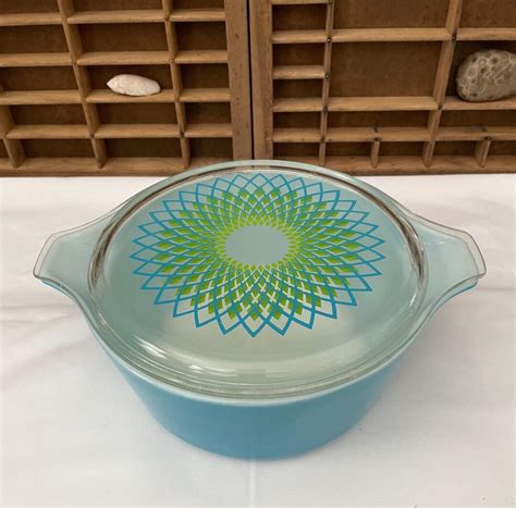 Pyrex Spirograph 1960 Promotional Blue And Green 25 Qt 475 Casserole Etsy Pyrex Spirograph 1960 Promotional Blue And Green 25 Qt 475 Casserole Etsy