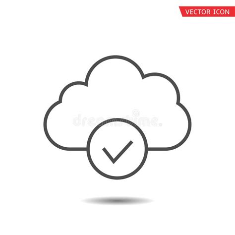 Cloud Check Mark Logo Design Tick Mark On Shield And Cloud Icon Safety And Security Symbol