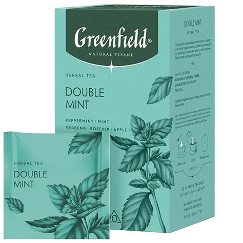 Herbal Tea Double Mint, Greenfield, 20 Pyramids for Sale | $4.49 - Buy ...