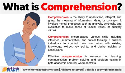 What Is Comprehension Definition Of Comprehension