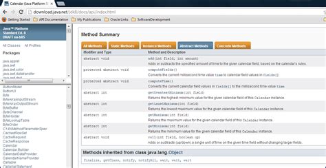Inspired By Actual Events Jdk 8 Javadoc Tweaked For Methods Listings