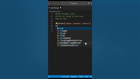 Loop Through A List 📃 Python Pythonprogramming Coding Programming Code Pythoncoding Youtube