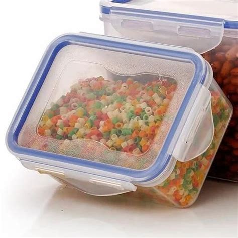 Capacity 1000 Ml Plastic Airtight Lock And Seal Container Set 500 1000 1500ml At Rs 99 Piece