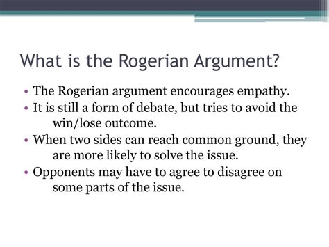 PPT Rogerian Argument PowerPoint Presentation Free Download ID