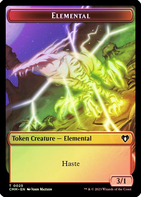 {elemental Token} 025 {spirit Token} White Commander Masters Star City Games