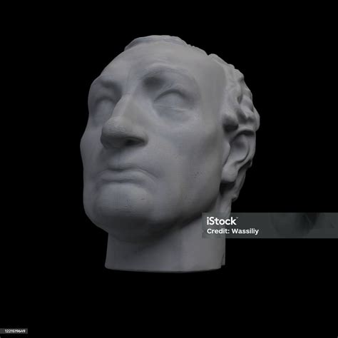 검은 색 배경에 고립 된 머리 흉상 고전 조각의 흑백 3d 렌더링 그림 3차원 형태에 대한 스톡 사진 및 기타 이미지 3차원 형태 고대의 고전 양식 Istock