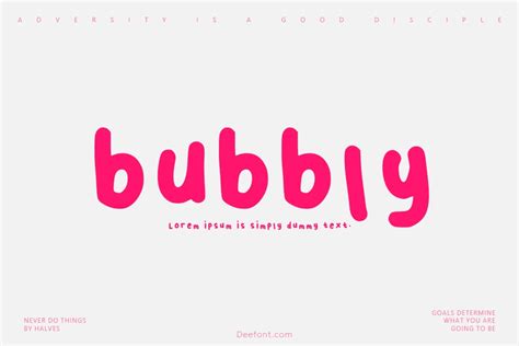 Bubbly Font Free Download And Preview Deefont