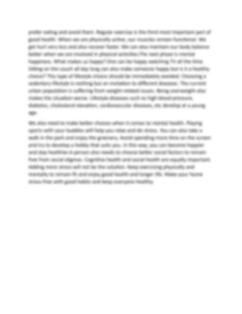 Solution Health Eassay 1 Studypool