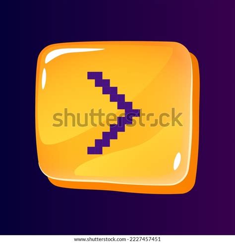 Right Side Pointer Glossy Ui Button Stock Vector Royalty Free