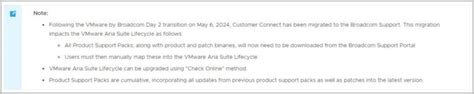 Aria Suite Lifecycle No Upgrade Available
