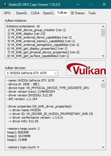 Incorrect Detection No Vulkan For 1070 Mobile With Nvidia Dch 51259