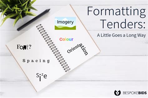Formatting Tenders A Little Goes A Long Way Bespoke Bids