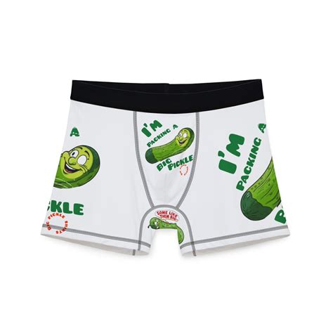 Mens Boxers Funny Pickle Print Underwear Novelty Boxers Humorous