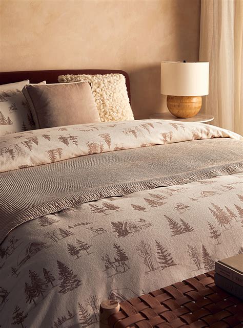 Winter Landscape Flannel Duvet Cover Set Simons Maison Duvet Covers