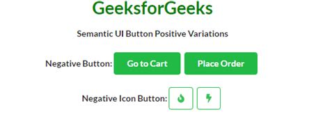Semantic Ui Button Positive Variations Geeksforgeeks