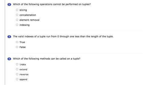 Solved Which Of The Following Operations Cannot Be Performed