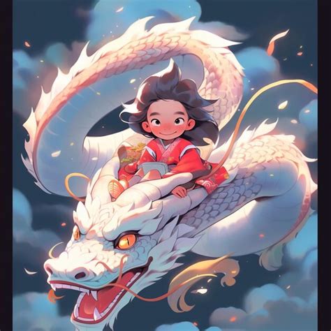 Premium Photo Anime Girl Riding A Dragon With A Sword In Her Hand