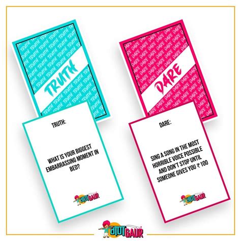 Truth Or Dare Playing Cards For Party Game At ₹ 175piece Mira