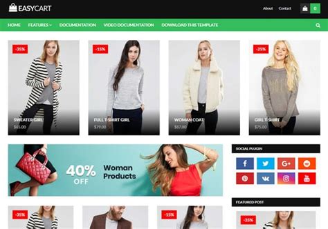 Easy Cart Blogger Template For Online Shopping Website Pro Update