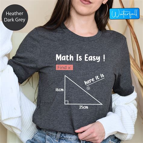 Math Formula Shirts With Sayings Math Is Easy Funny Saying Shirt Find