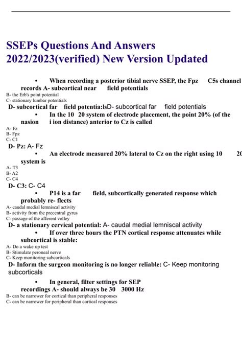 Sseps Practice Questions And Answers 2023 New Version Updated 2024