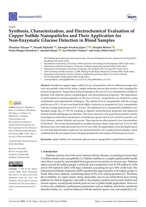 Pdf Synthesis Characterization And Electrochemical Evaluation Of Copper Sulfide