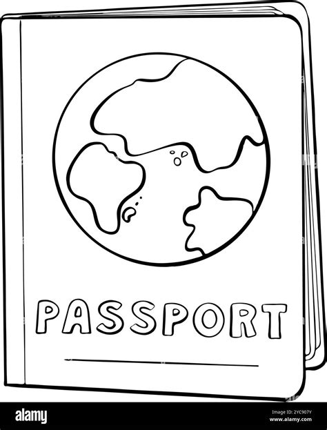 Passport Coloring Page