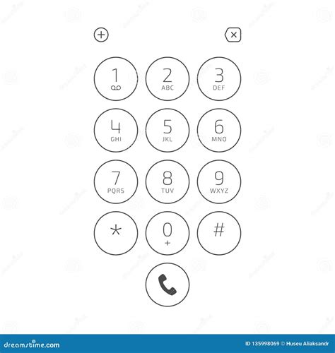 Keypad For Phone Stock Vector Illustration Of Icon 135998069